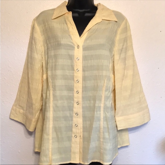CJ Banks | Tops | Cj Banks Yellow Blouse | Poshmark